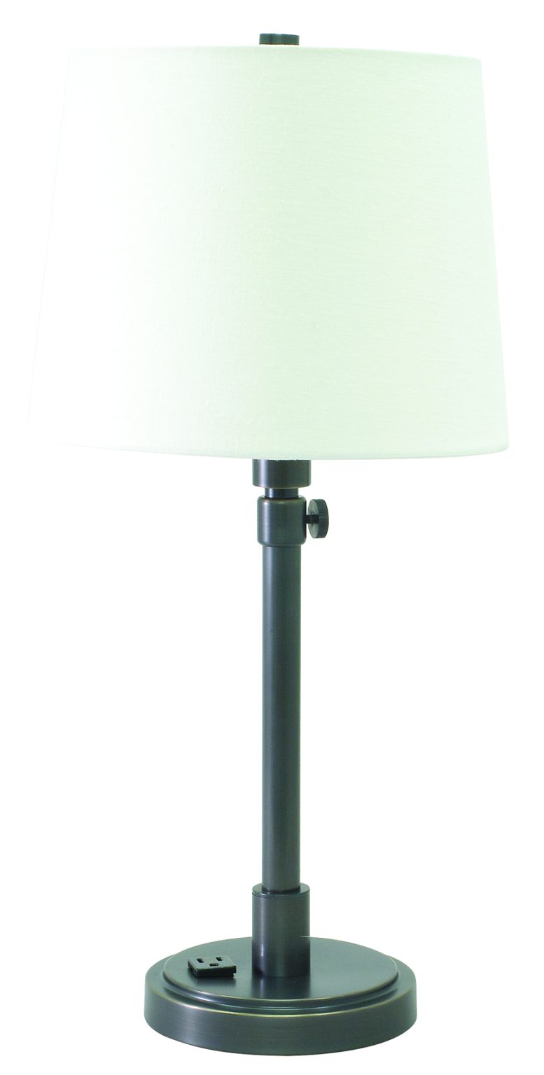 Townhouse Adjustable Table Lamps with Convenience Outlet - House of Troy